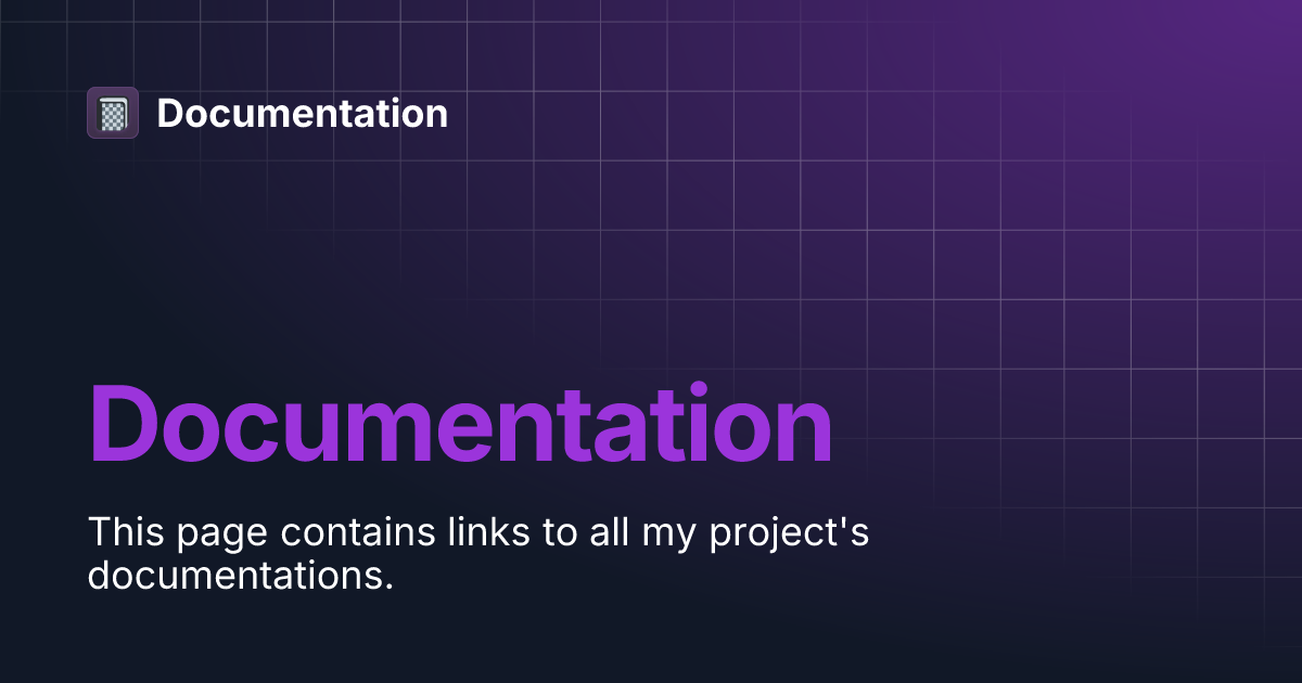 Documentation | Documentation