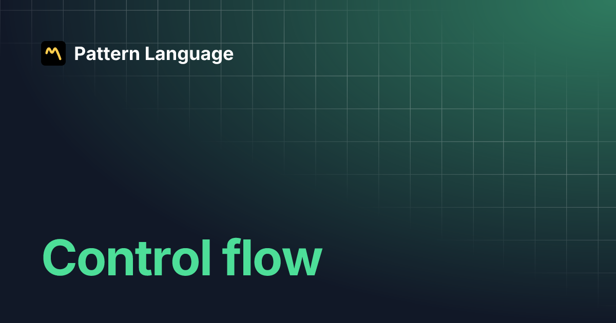 Control Flow Pattern Language